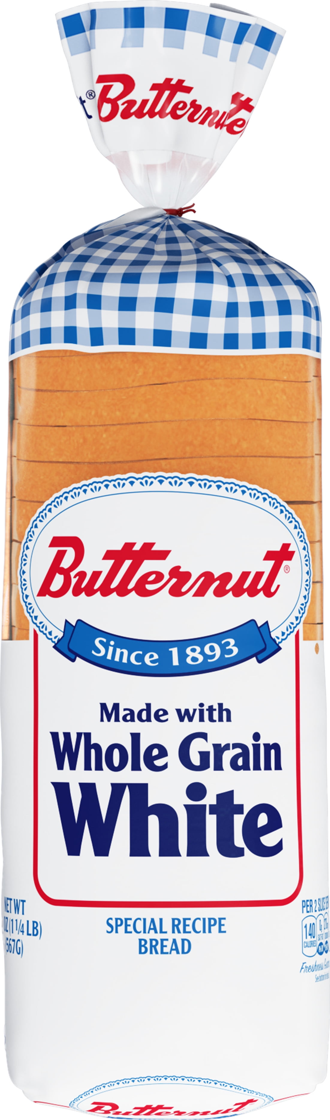 Butternut Whole Grain White Bread, 20 oz - Walmart.com