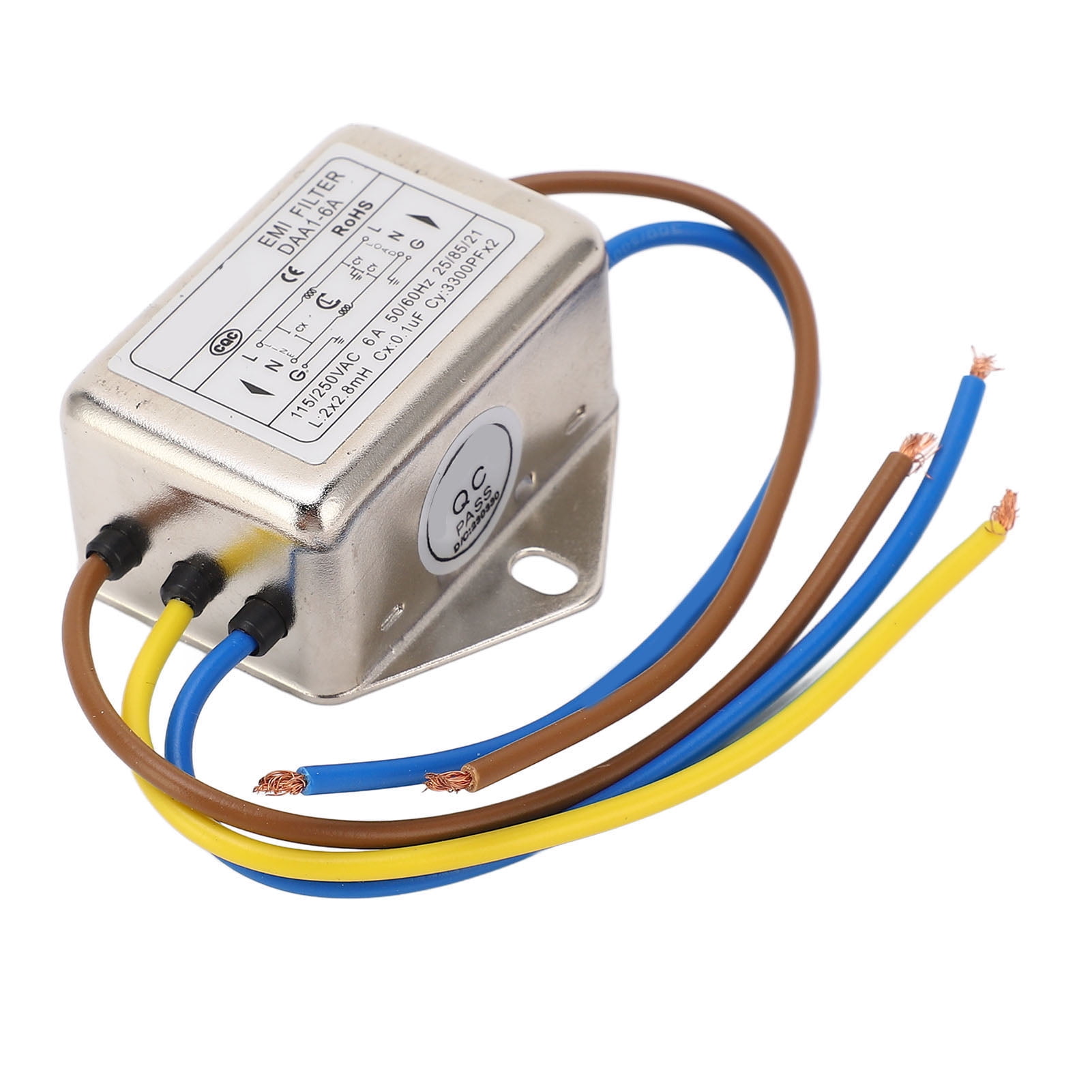 Filtro De Línea Eléctrica, Filtro EMI AC115 250V Filtrado De Señal De ...