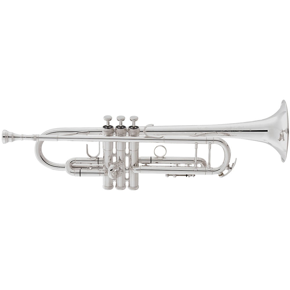 King 2055 Silver Flair Series Bb Trumpet 2055S Silver 1st Valve Thumb ...
