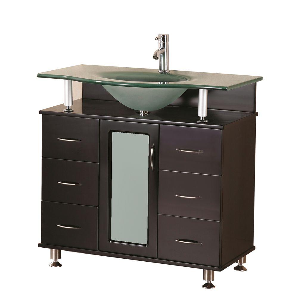 Design Element Huntington 36 Single Sink Bathroom Vanity Set In Design Element Huntington 36 Single Sink Bathroom Vanity Set In
