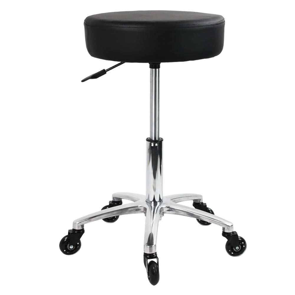 WKWKER Heavy Duty Rolling Stool with Wheels Hydraulic Swivel Adjustable ...