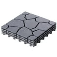 Gray Garden Path Track Interlocking Stone Look Design Pathway Tile ...