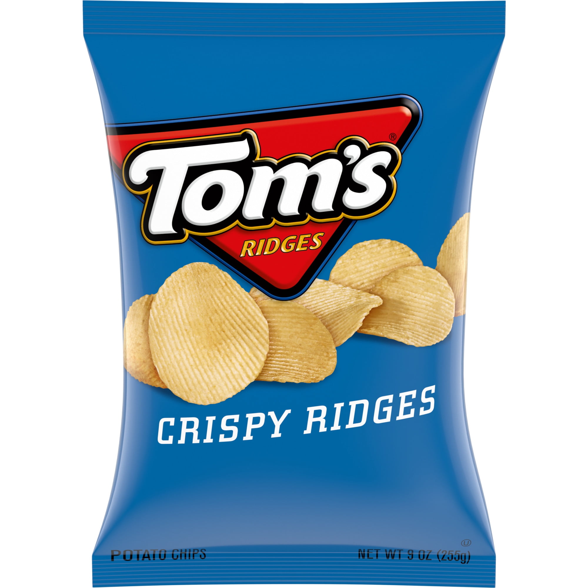 Tom's Potato Chips, Crispy Ridges, 9 oz Snack Bag - Walmart.com