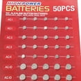 100Pieces/set Button Cell Batteries AG1/3/4/10/12/13 Series Button Coin ...