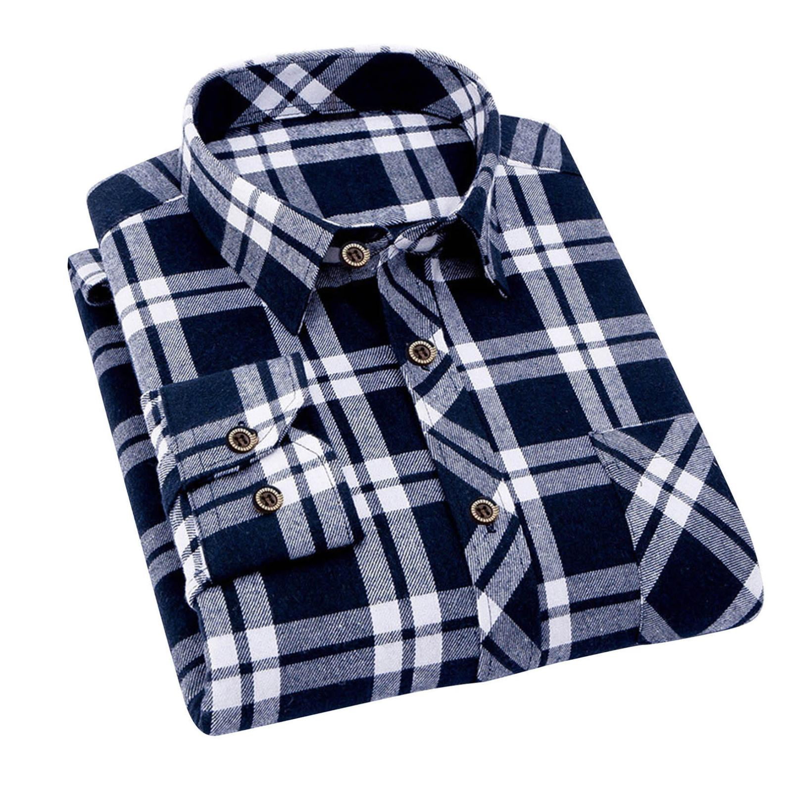 Click here for Librclo Mens Button-Up Shirts Long Sleeve Flannel... prices