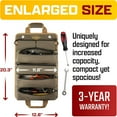 The Ryker Bag Tool Roll Up Bag - Heavy Duty Tool Organizer W/ 6 ...