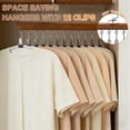 2pcs Closet Organizer with 12 Clips, Space Saving Hanging Closet ...