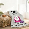 Yuanma Cartoon Humorous Art Flannel Blanket for Bed Couch, Novelty ...