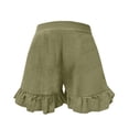 ADSSDQ Womens Linen Bermuda Shorts Baggy Lightweight Casual Soft ...