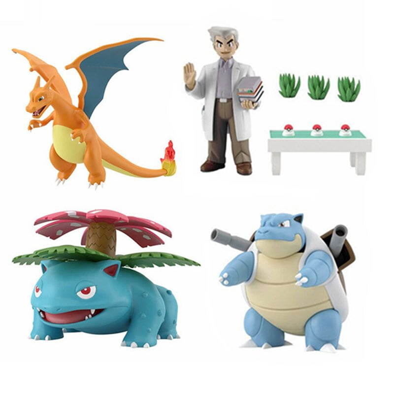 Figuras originales de Pokémon Shokugan Charizard Blastoise Venusaur ...