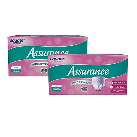 Pack of 2 - Assurance Incontinence Underwear for Women, Maximum, L, 54 ...