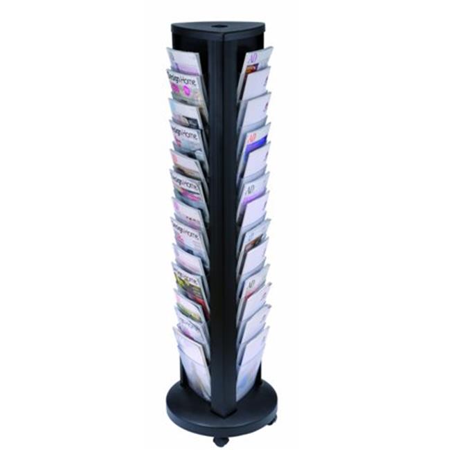 Floor Carousel Literature Rack, Black - Walmart.com