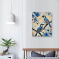 Acheng Framed Canvas Print Wall Art Blue Bird Pictures Wall Decor Bird ...