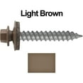 Metal Roofing Screw: (250) 12 x 1-1/2" Light Brown Hex Sheet Metal Roof ...