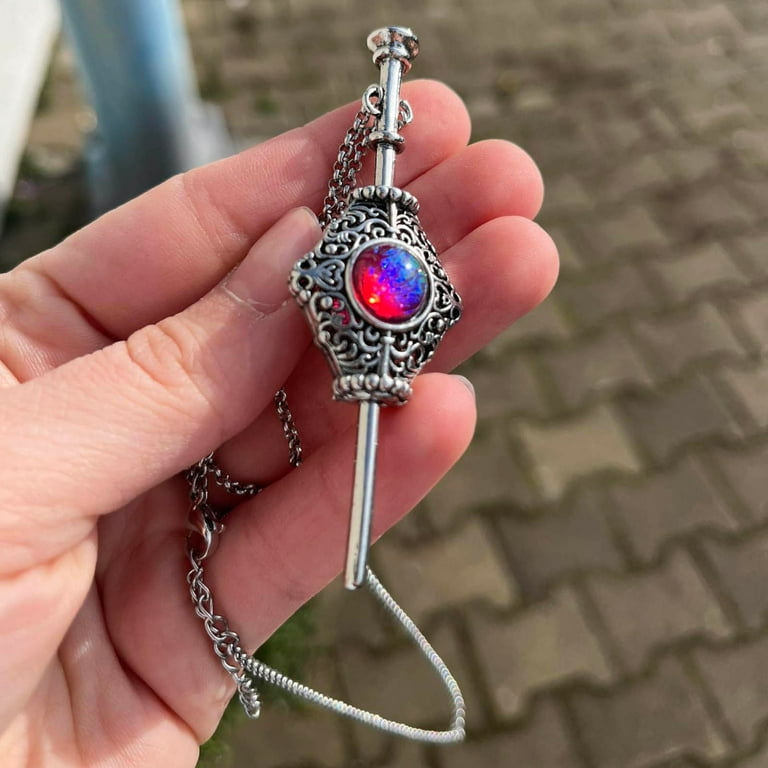 Milue Vintage Bloodstone Pendant Necklace for Women Jewelry Gift