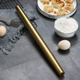 ReaNea Gold Rolling Pin 16.7" Stainless Steel Matte Roller Rolling Pin ...
