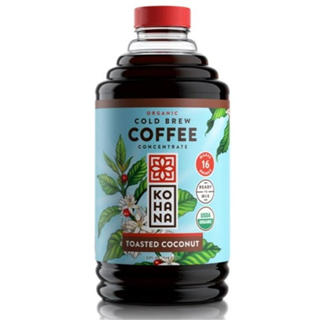 Kohana Cold Brew Concentrate Toasted Coconut Coffee, 32 oz - Pack of 6 ...