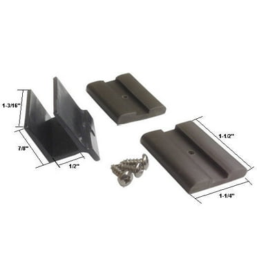 Clear Sliding Shower Door Bottom Guide 3" x 1-3/8" x 1/4" - Walmart.com