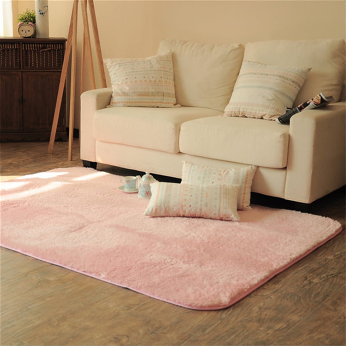 63x47.2" Modern Soft Fluffy Floor Rug Anti-skid Shag Shaggy Area Rug ...