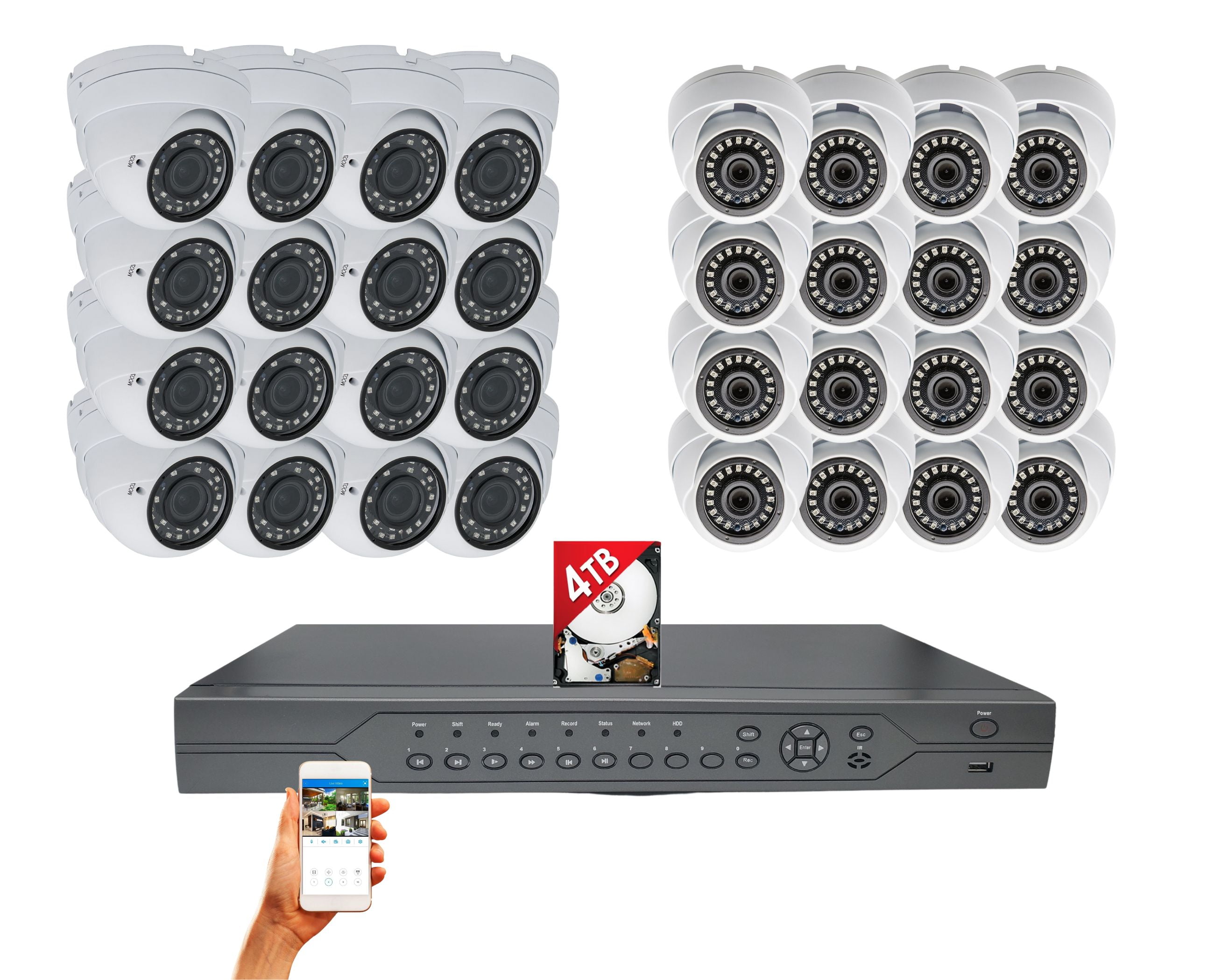 Evertech 32 Channel Security Surveillance System 4TB Hard Drive Indoor ...