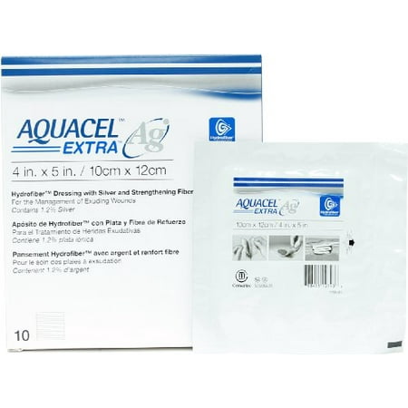 New and Improved AQUACEL AG EXTRA 4" x 5" (Box of 10 dressings ...