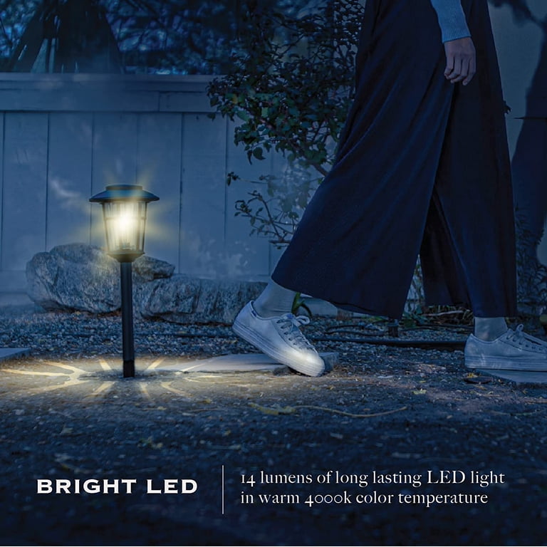Black Glass Solar Pathway Lights