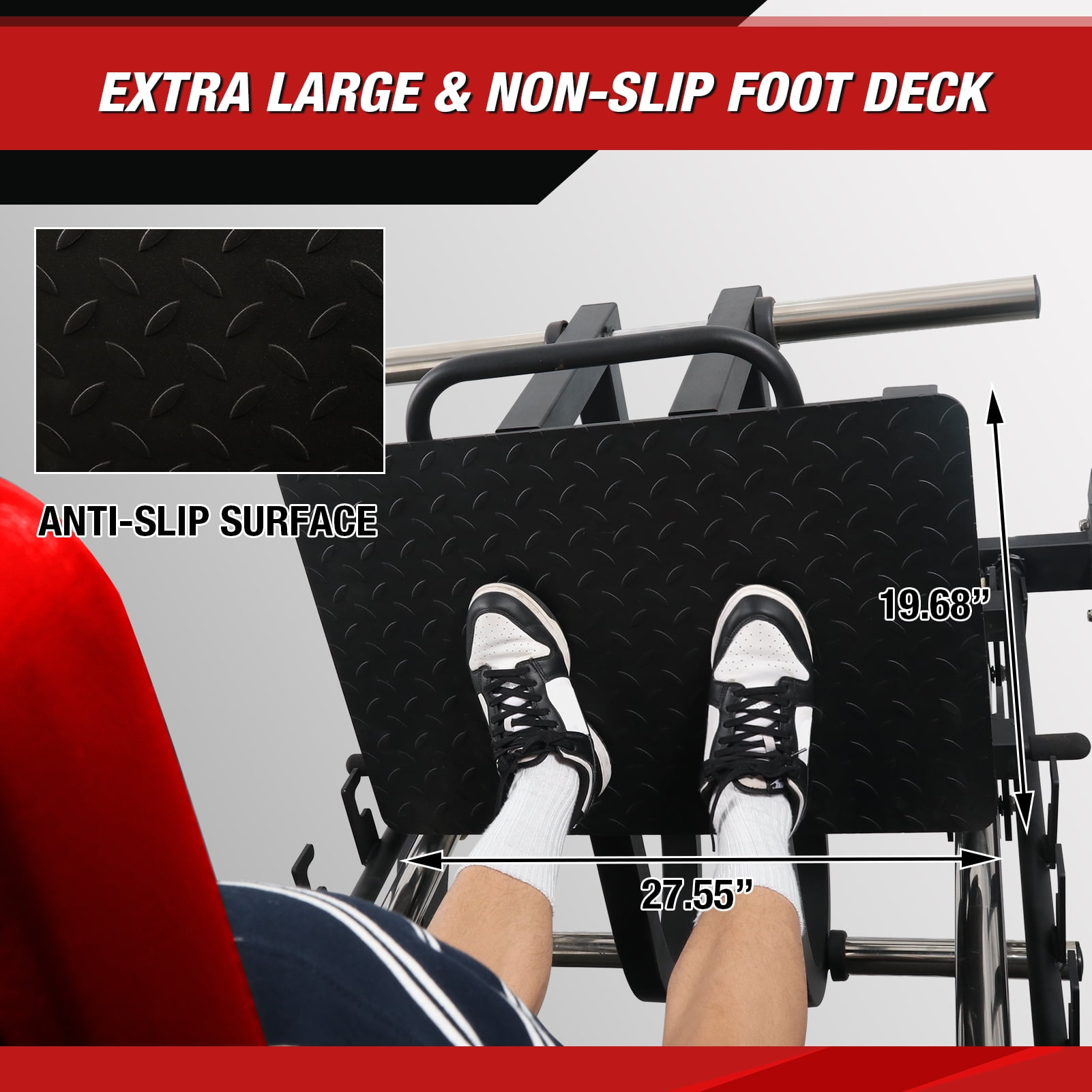 Buy syedee Leg Press Machine with 5 Weight Storage Rack, 1500 lbs ...