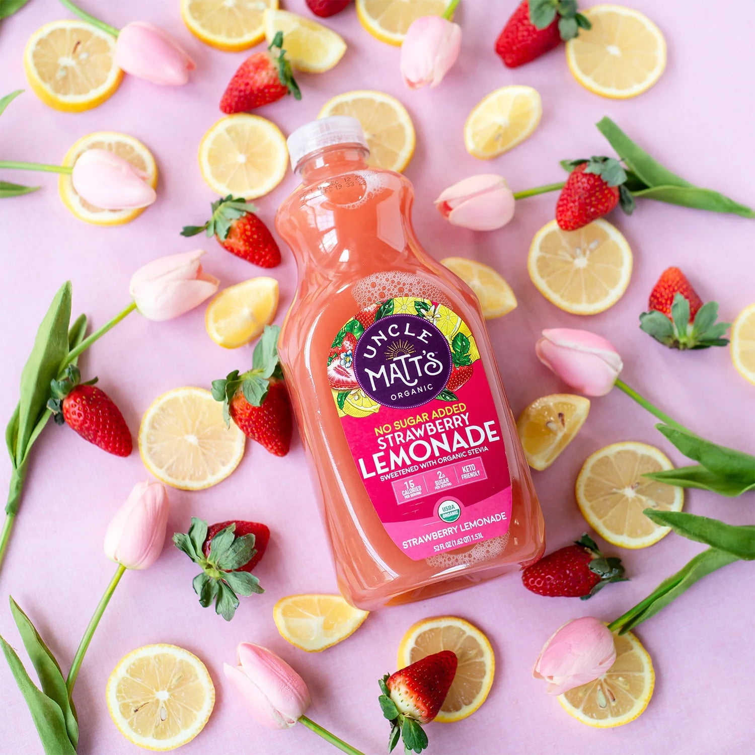 No Sugar Added Strawberry Lemonade 52oz (4 Bottles) - Walmart.com