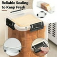 4L Airtight Bread Storage Container - Clear Plastic Bread Box with Tray ...
