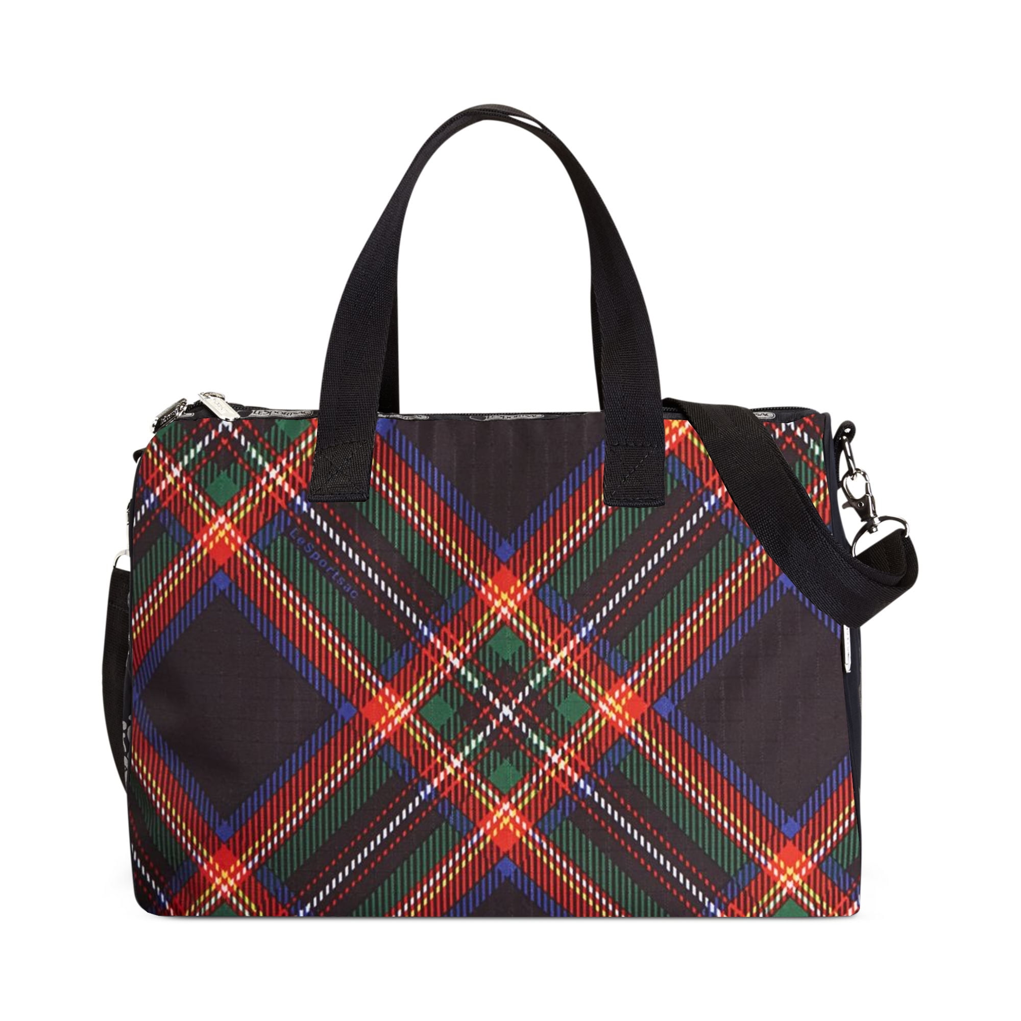 LeSportsac Melanie Handbag (Cozy Plaid Black) - Walmart.com