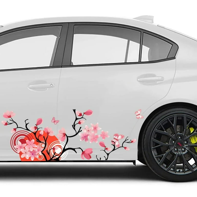 2024 Blossom Car Body Stickers Anime Itasha Vinyl Car Side Decal Sticker Flower Car Body Sticker Walmart