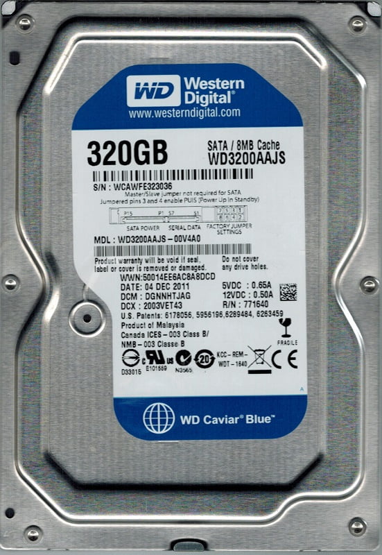 Western Digital WD3200AAJS-00V4A0 320GB DCM: DGNNHTJAG - Walmart.com