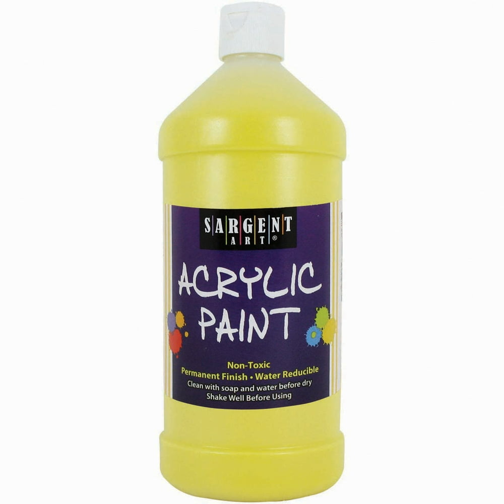 Acrylic Paint 32oz-Yellow - Walmart.com - Walmart.com
