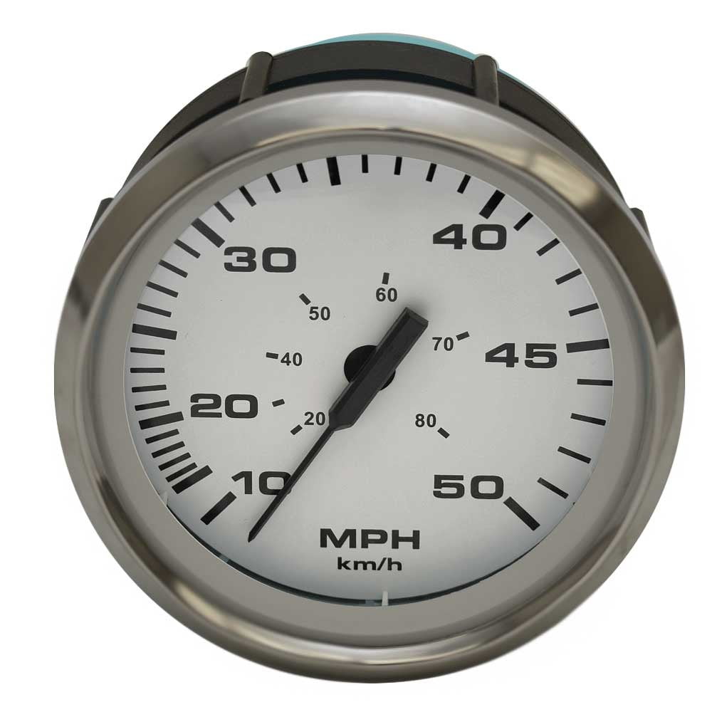 Faria Boat Speedometer Gauge SEK068A | Euro Stainless White 3 1/4 Inch ...