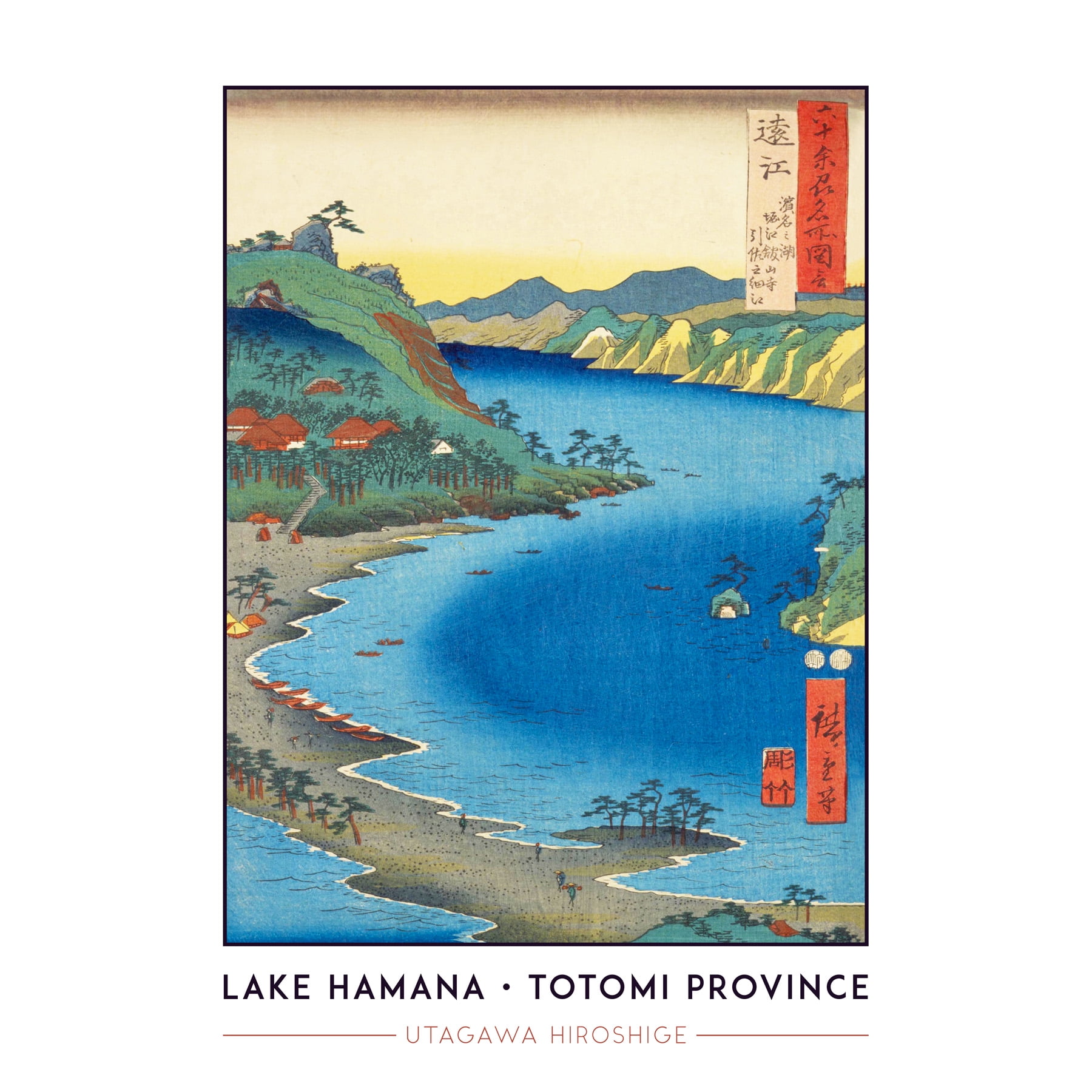 Lake Hamana, Kanzan Temple in Horie and the Inasa-Horie Inlet Totomi ...