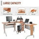 HomCom L-Shaped Corner Computer Office Desk Workstation with Rolling ...