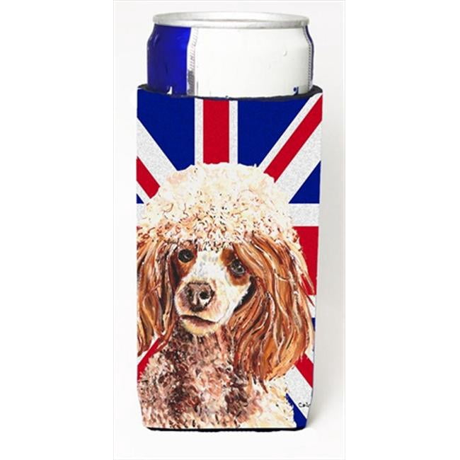 Red Miniature Poodle With English Union Jack British Flag Michelob ...