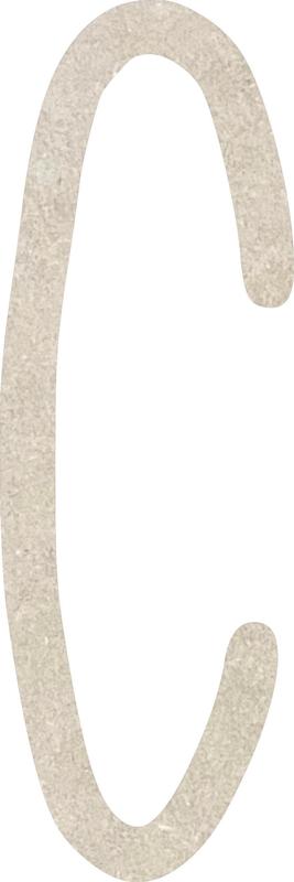 Unfinished Wooden Craft Letter C, Blank Wood 6'' Tall DIY A-Z Letter ...