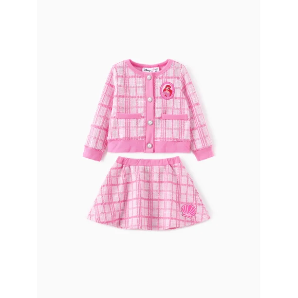 Disney Princess Ariel/Tiana/Cinderella/Belle Girls Skirts Set Preppy ...