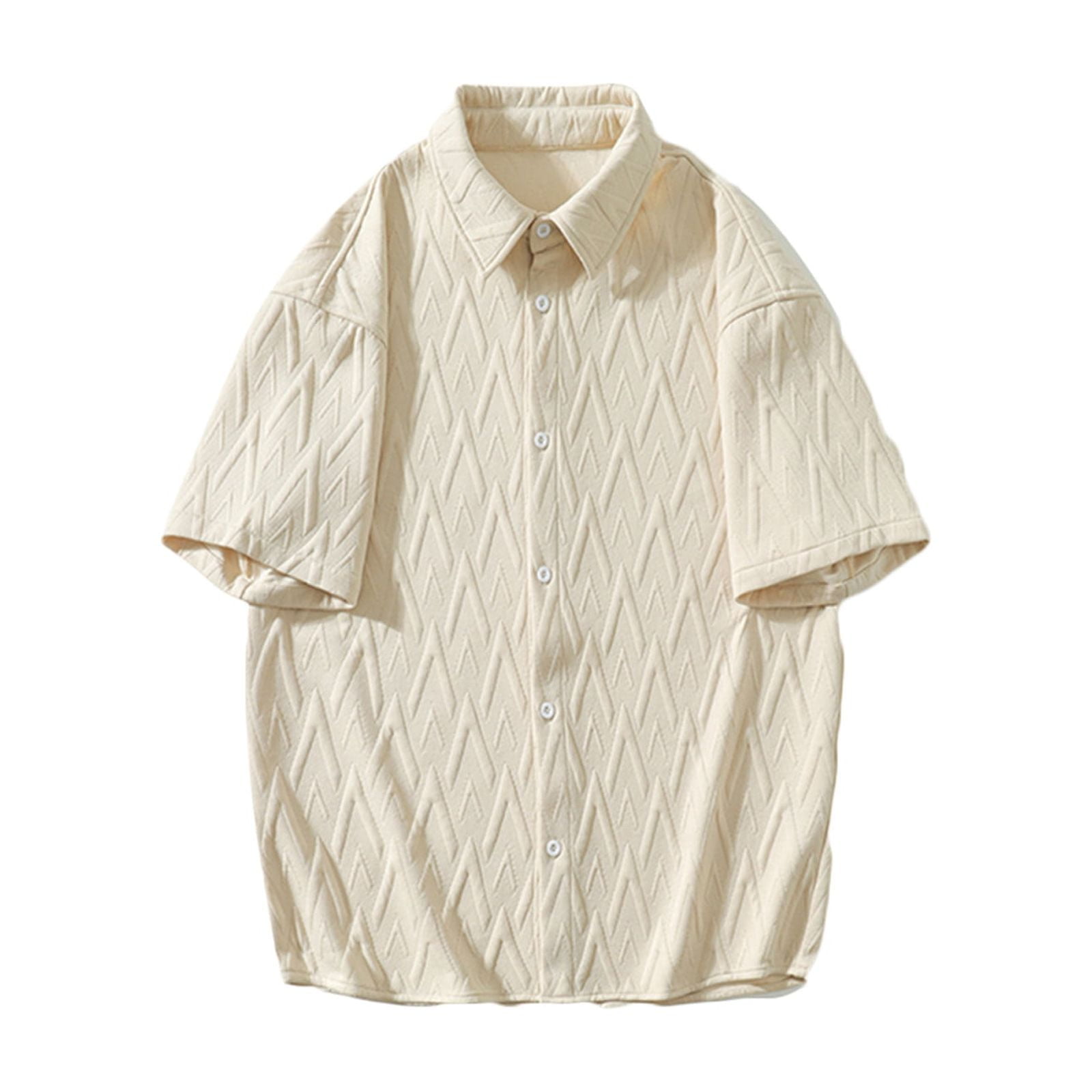 Click here for Ylioge Button-Down Shirts For Men Short Sleeve M-5... prices