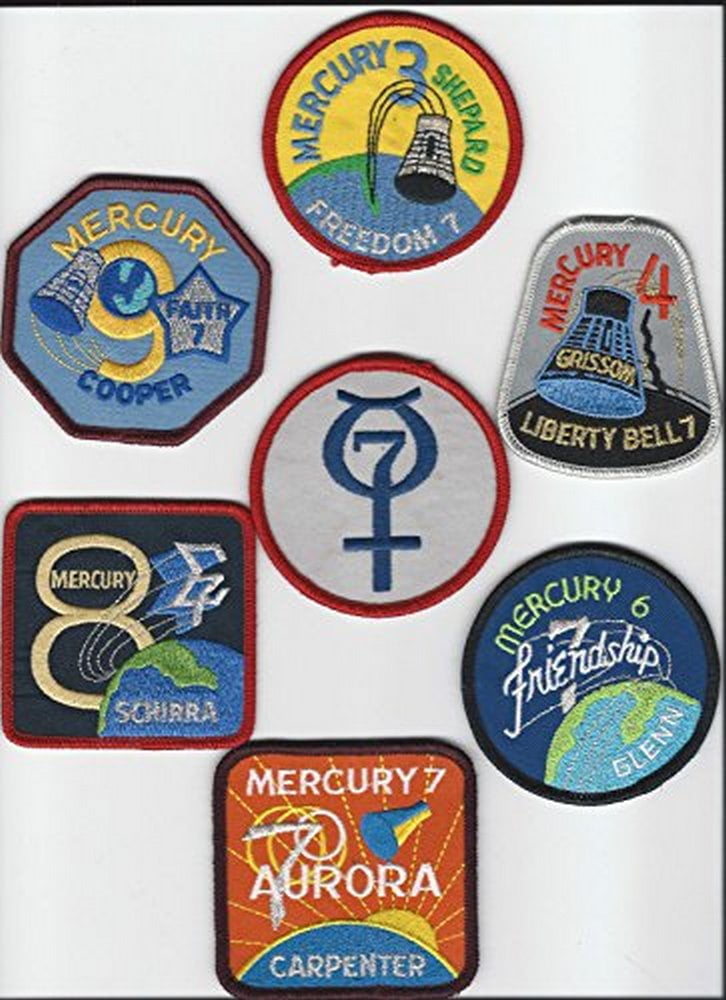 Original Nasa Space Program Official Mercury Patch Set John Glenn Made ...