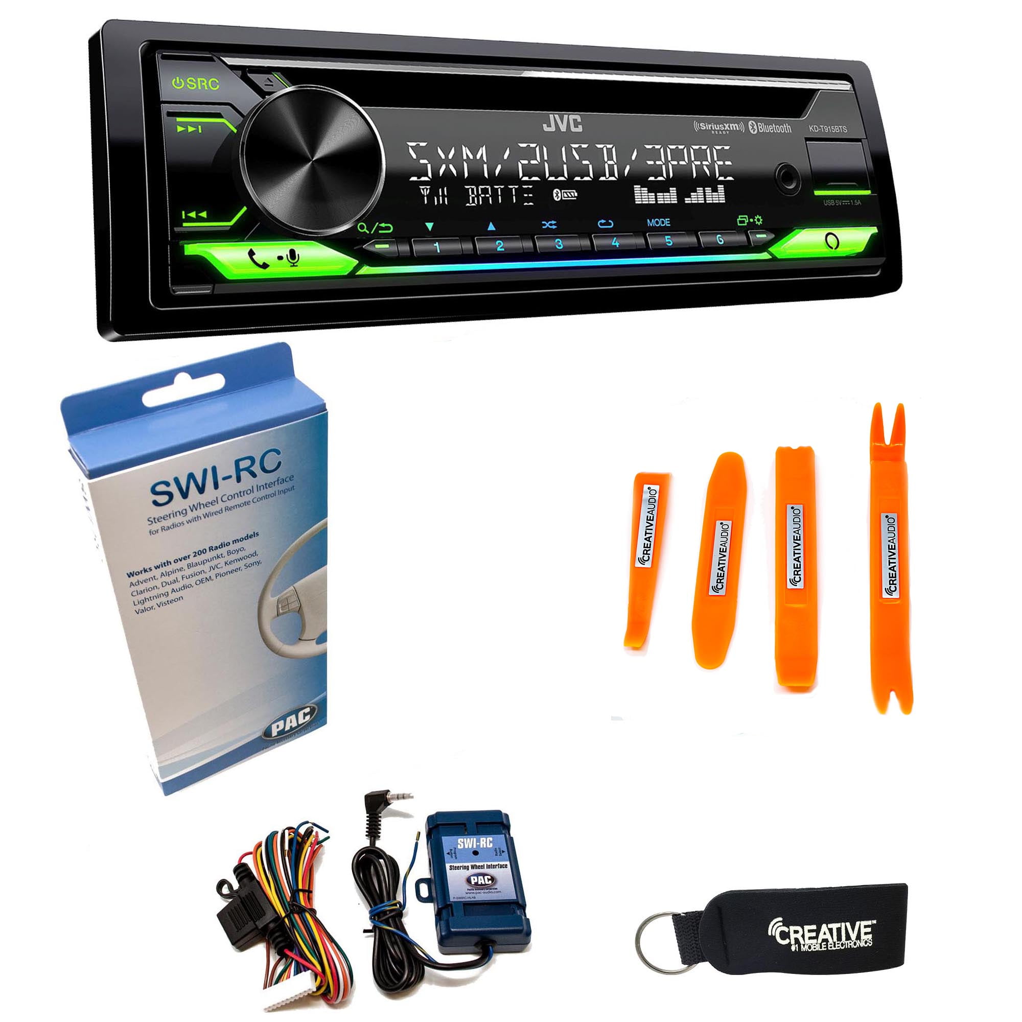 JVC KD-T915BTS - CD, Bluetooth, Dual USB, AUX, Amazon Alexa, SirusXM ...