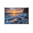 Beach Reef Sun Shade Sail 8'X10' Country Sunset Ocean Waves Reef Beach ...