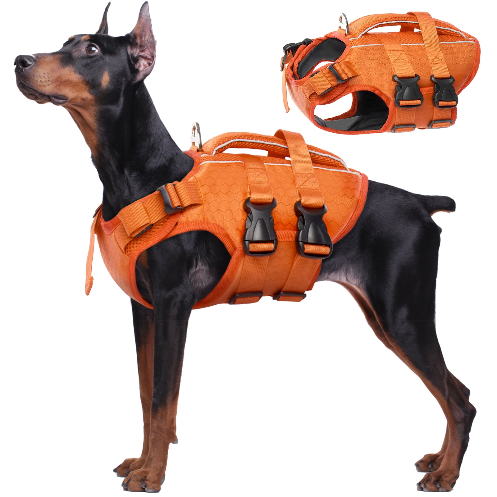 Kuoser Dog Life Jacket, Reflective and Adjustable Dog Life Vest for ...