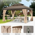 NETAJE 10x14 FT Hardtop Gazebo, Heavy Duty Gazebo with Aluminum Frame ...
