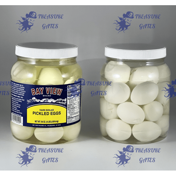 Bay View Brand Pickled Eggs 64 Ounce Plastic Jars Original Flavor Bar ...