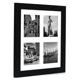 10x10 Black Collage Picture Frame, Fits Four Photos Sized 4x4 Inches ...