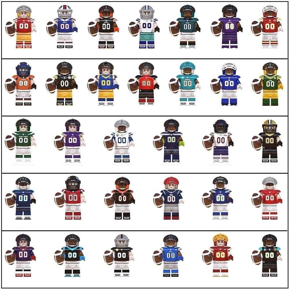 NFL Football All Teams Complete Assortment Custom Figures Set 32pcs ...