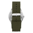 George Men's Watch Silvertone Case, White Easy Read Dial, Olive Green ...
