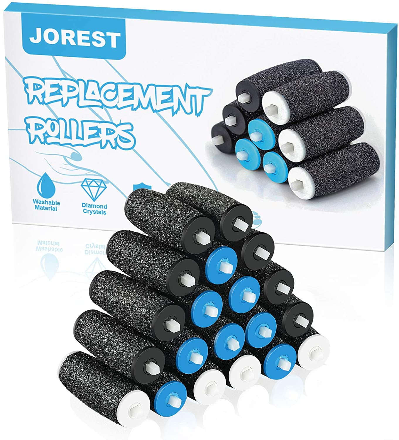[20 Pieces] Replacement Rollers For Velvet Smooth, 3 Types Of Roughness ...